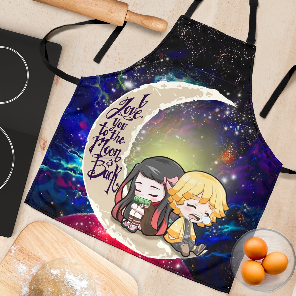 Zenitsu And Nezuko Chibi Demon Slayer Love You To The Moon Galaxy ...