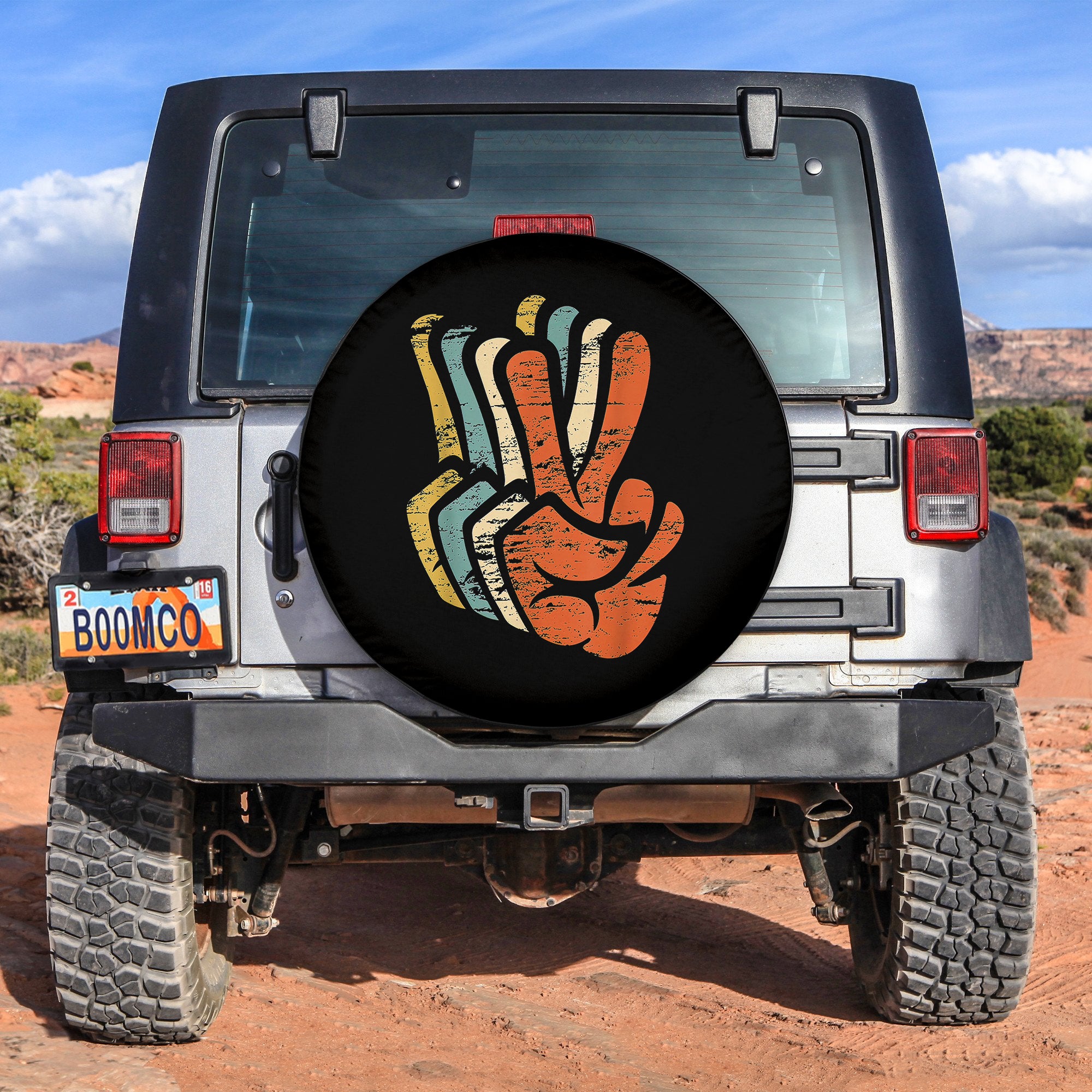 Peace Sign Spare Tire Cover Gift For Campers - Nearkii