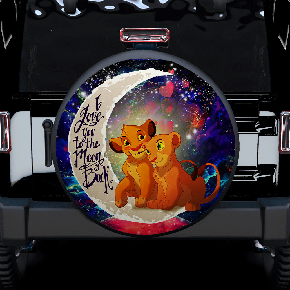 Lion King Simba Nala Love You To The Moon Galaxy Car Spare Tire Covers ...