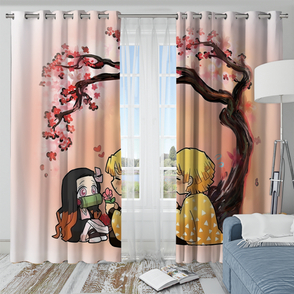 Nezuko Zenitsu Demon Slayer Cherry Blossom Japan Style Anime Window ...
